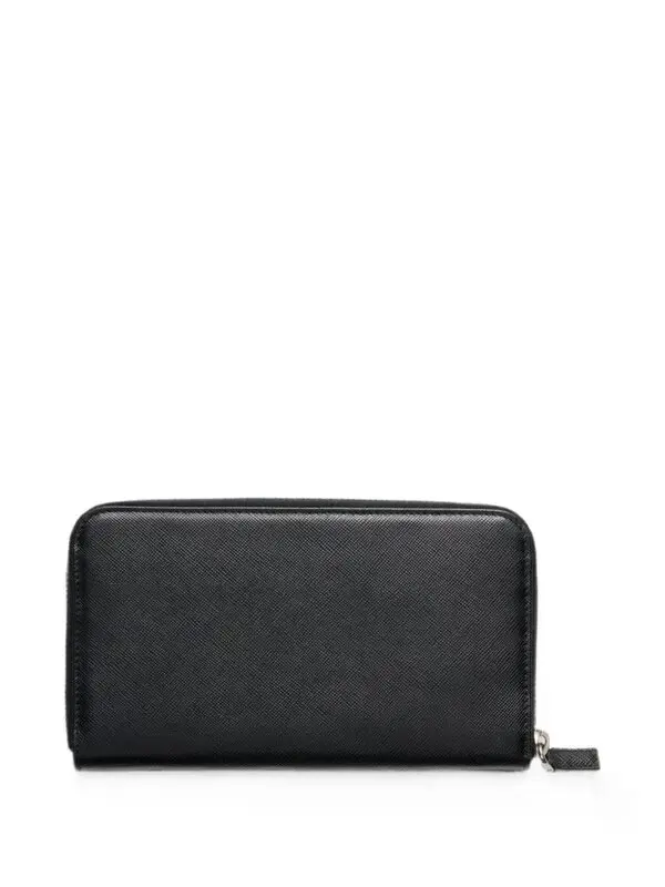 Prada Saffiano Zip Wallet - Black