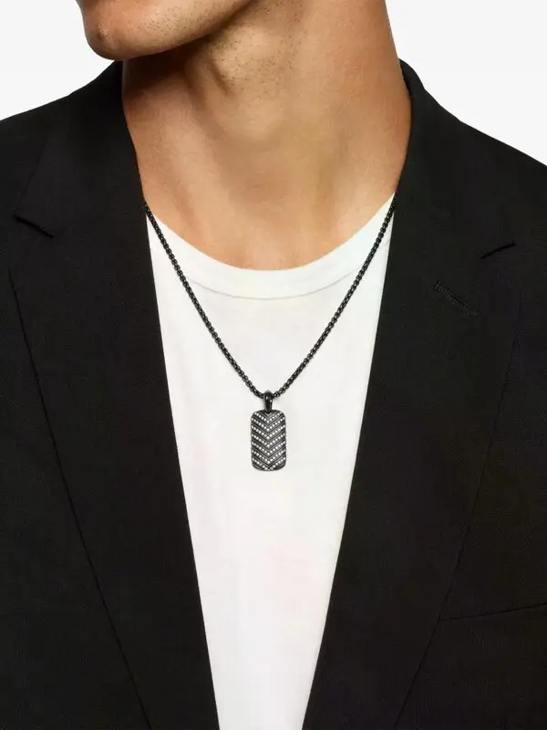 David Yurman Chevron Tag Necklace