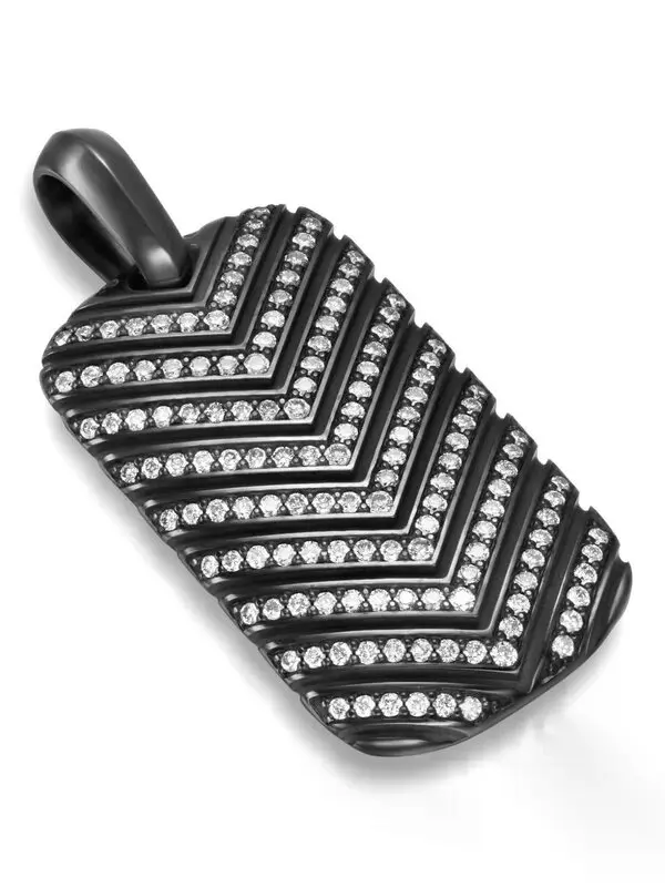 David Yurman Chevron Tag Necklace