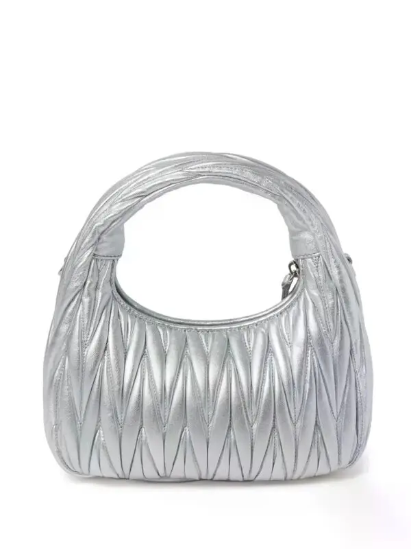 Miu Miu Wander Matelassé Tote Bag - Silver
