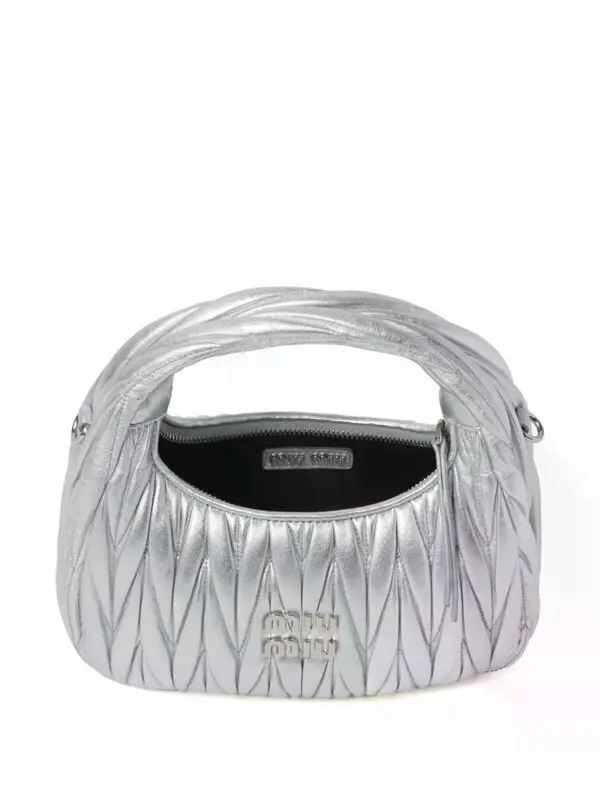 Miu Miu Wander Matelassé Tote Bag - Silver