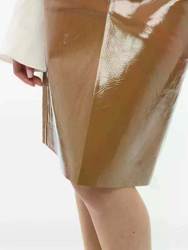 Gucci Split-hem Knee-length Leather Skirt