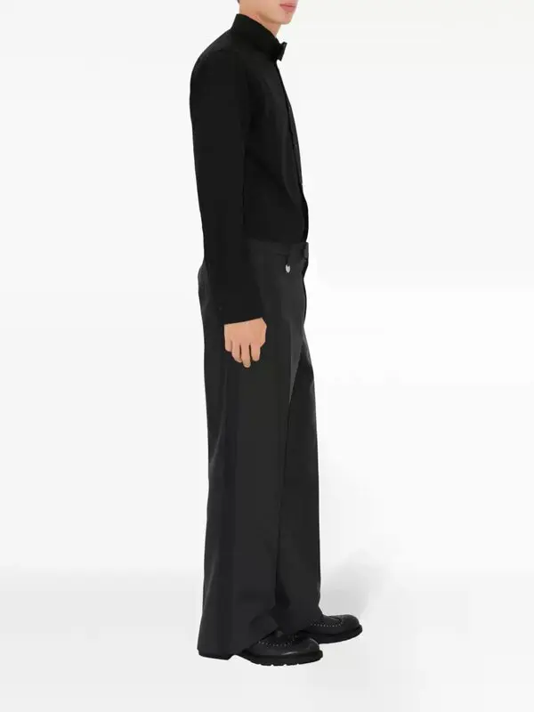 Burberry Cotton Tuxedo Shirt - Black