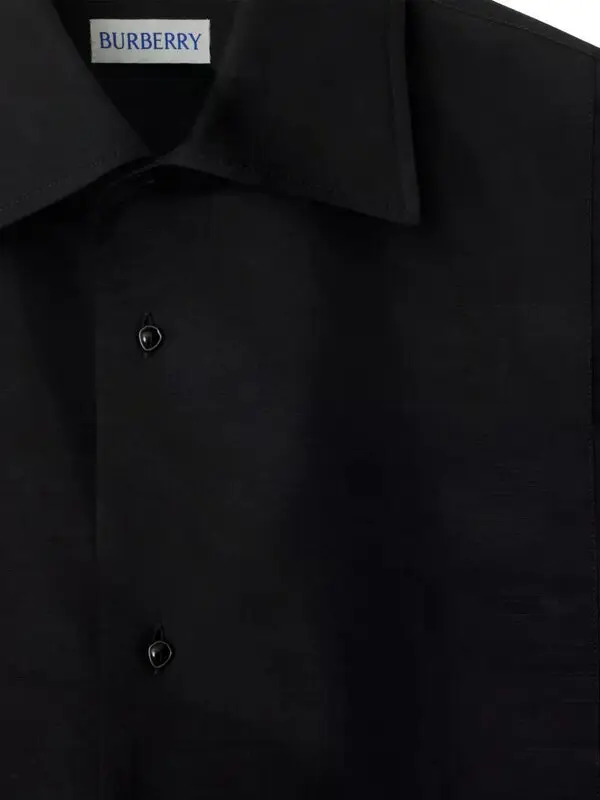Burberry Cotton Tuxedo Shirt - Black