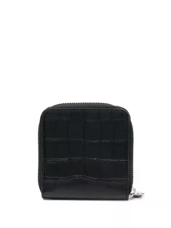 Philipp Plein Mini Crocodile-embossed Leather Wallet