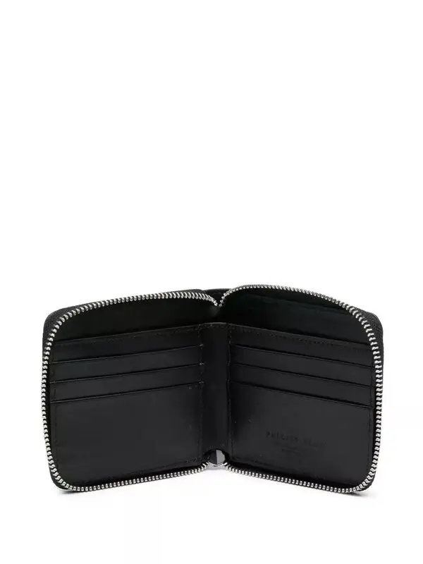 Philipp Plein Mini Crocodile-embossed Leather Wallet