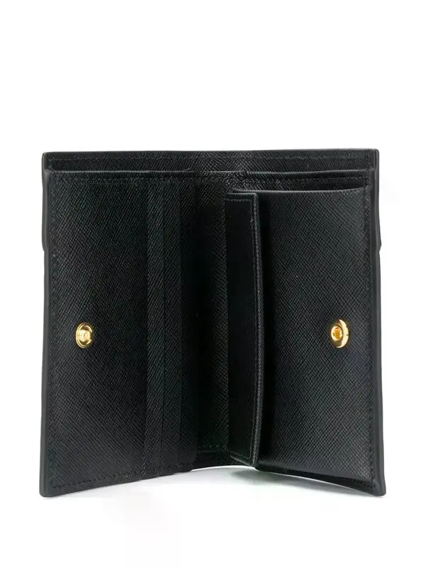Marni Logo-print Leather Bi-fold Wallet - Black