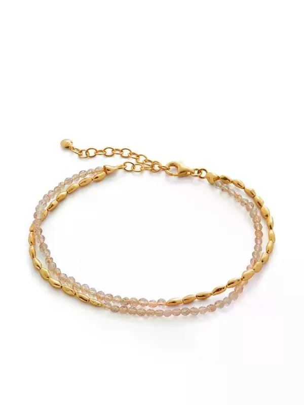 Monica Vinader Mini Nugget Gemstone Beaded Bracelet - Gold