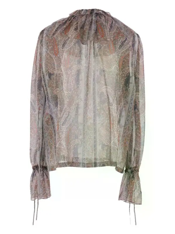 Saint Laurent Paisley-print Silk Blouse