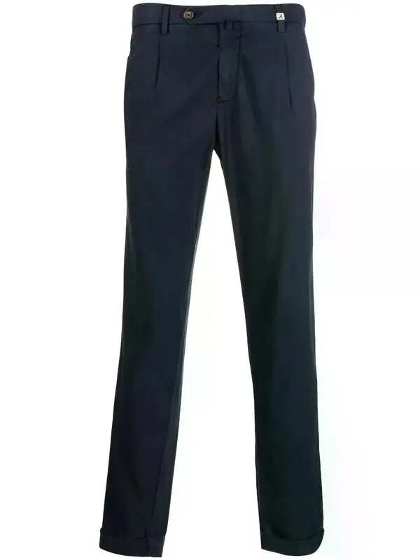 MYTHS Slim-fit Chino Trousers - Blue