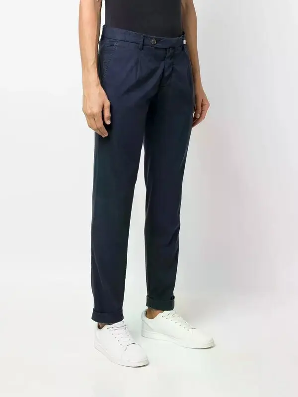 MYTHS Slim-fit Chino Trousers - Blue
