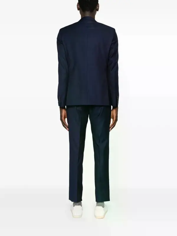 MANUEL RITZ Patterned-jacquard Suit - Blue