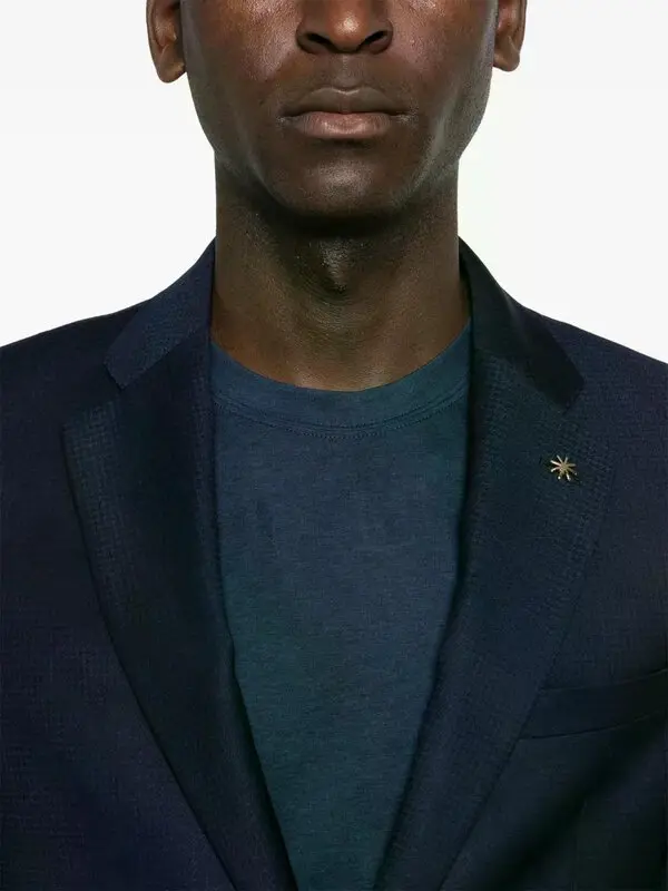 MANUEL RITZ Patterned-jacquard Suit - Blue