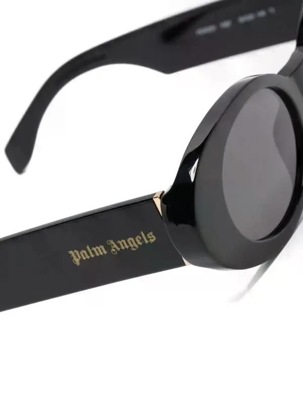 Palm Angels Gilroy Oval-frame Sunglasses - Black