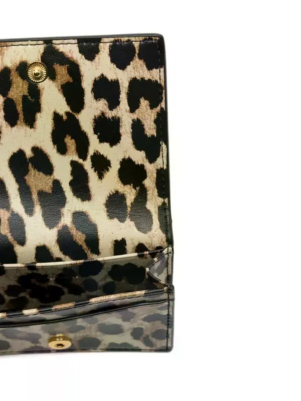 GANNI Leopard-print Wallet
