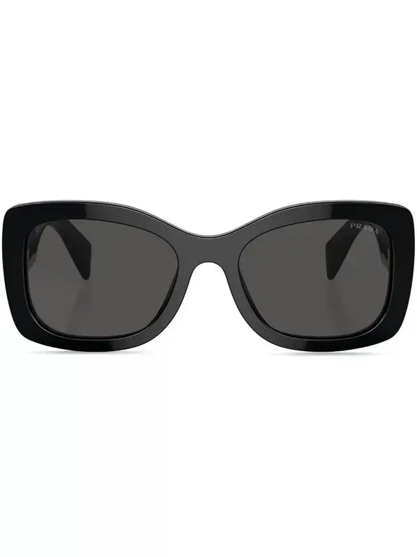 Prada Logo-lettering Square Sunglasses - Black