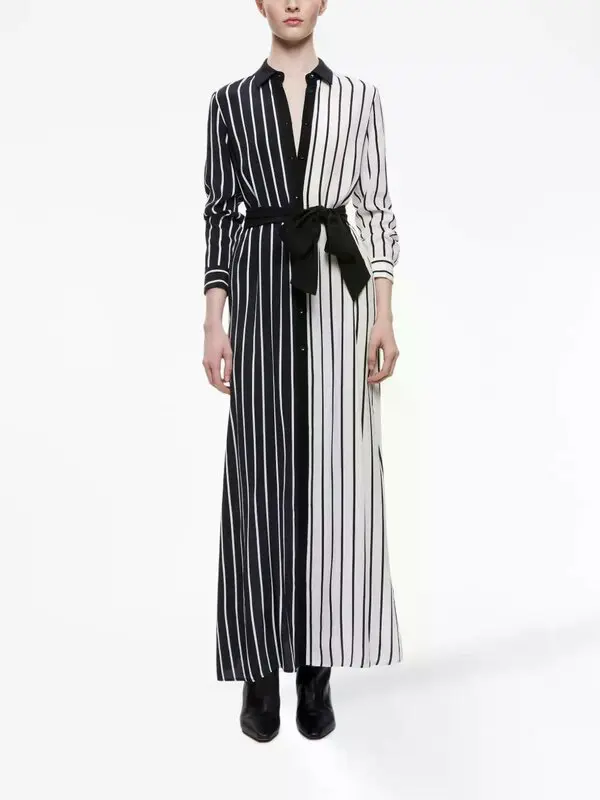 Alice + Olivia Chassidy Striped Maxi Shirtdress