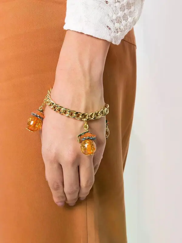 AMIR SLAMA Interchangeable Bracelet And Drop Pendant Earrings Set