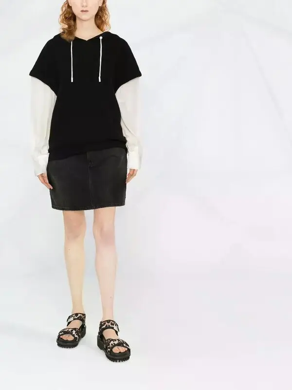 Max & Moi Two-tone Drawstring Hoodie