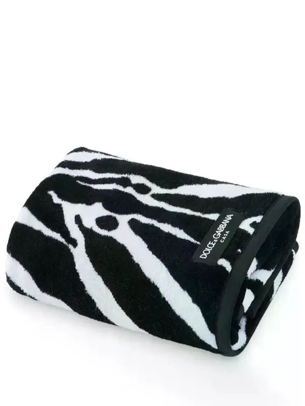 Dolce & Gabbana Terry Cotton Guest Towel - Black