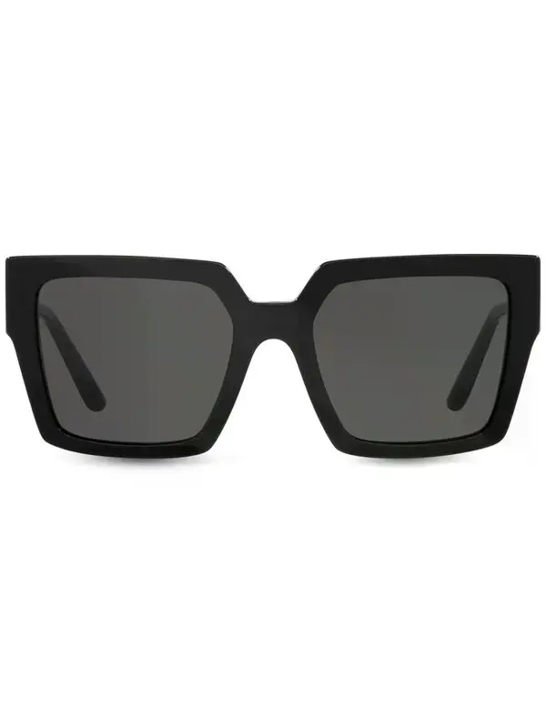 Dolce & Gabbana Crystal-embellished Square-frame Sunglasses - Black
