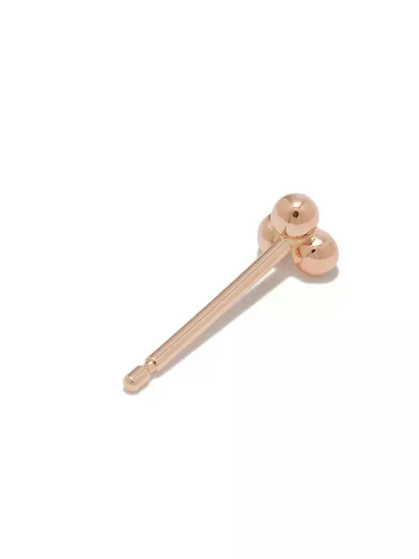 MARIA TASH 18kt Rose Gold Three Ball Trinity Earring - Pink