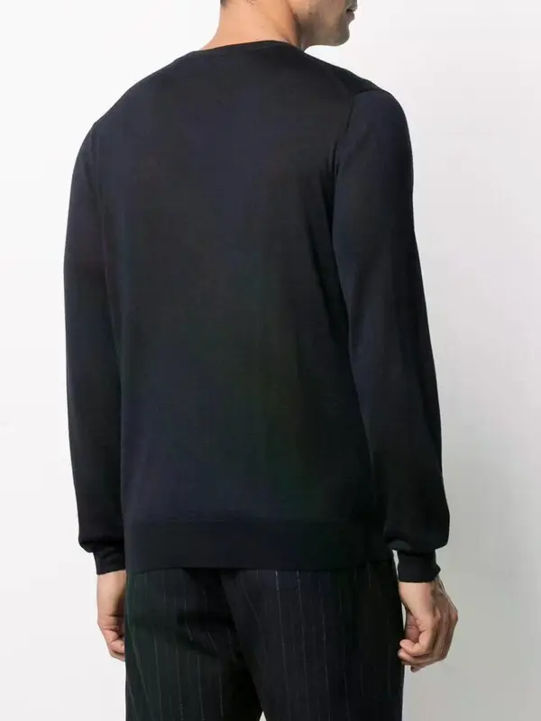 CRUCIANI Long-sleeve V-neck Jumper - Blue