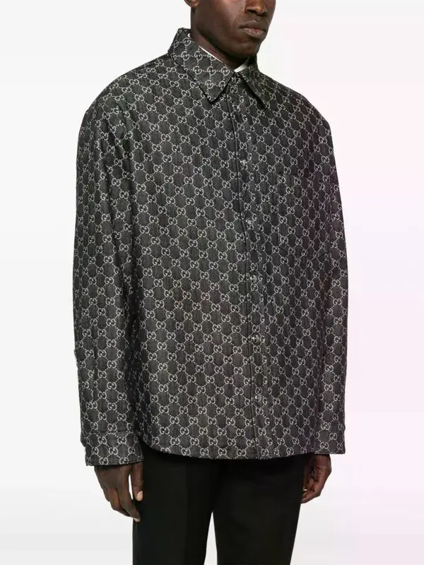 Gucci Gg Jacquard Reversible Shirt