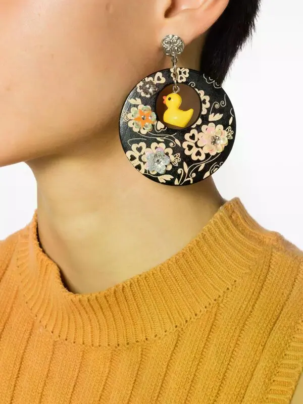 AMIR SLAMA Charm-appliqué Drop Earrings