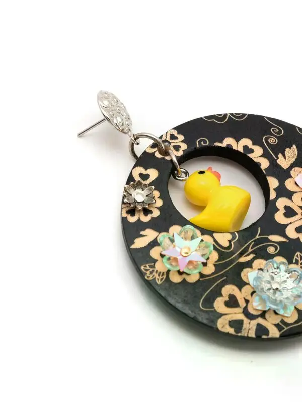 AMIR SLAMA Charm-appliqué Drop Earrings