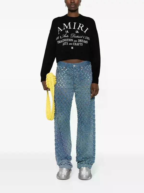 Amiri Logo-embroidered Cotton Jumper