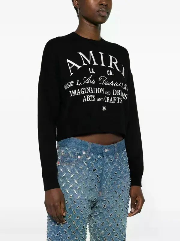 Amiri Logo-embroidered Cotton Jumper