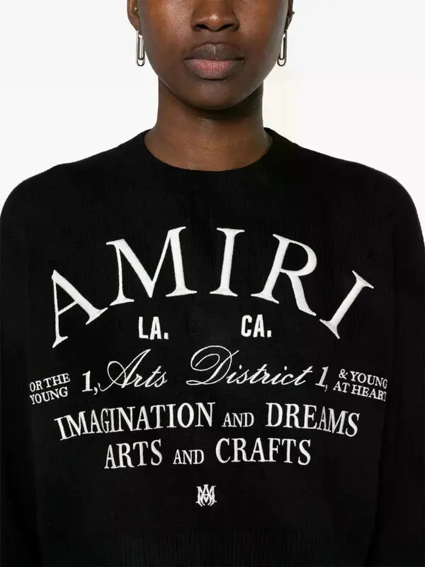 Amiri Logo-embroidered Cotton Jumper