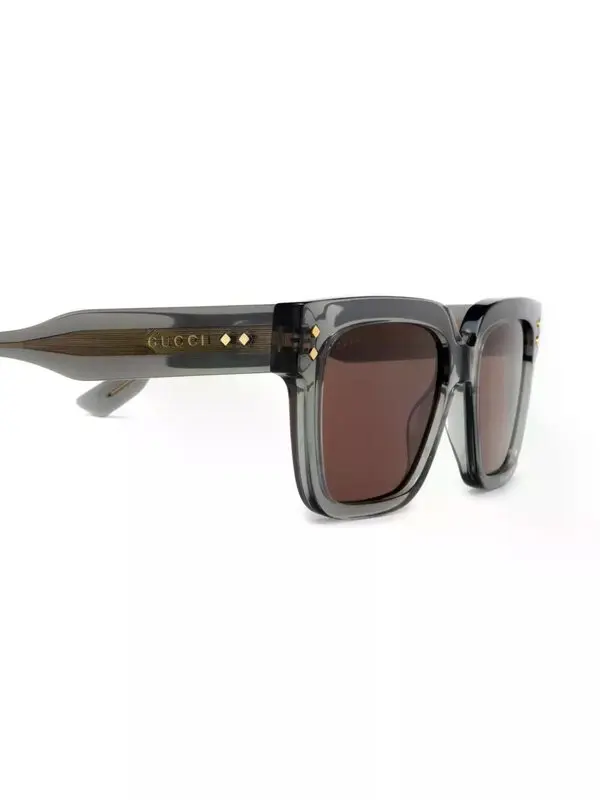 Gucci Logo-print Square-frame Sunglasses