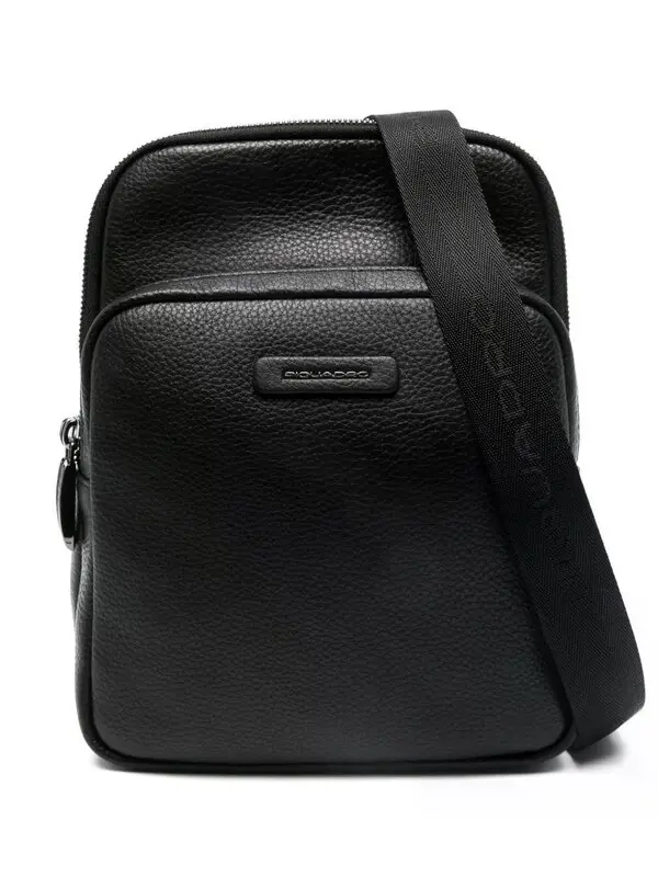 PIQUADRO Logo-patch Crossbody Bag - Black