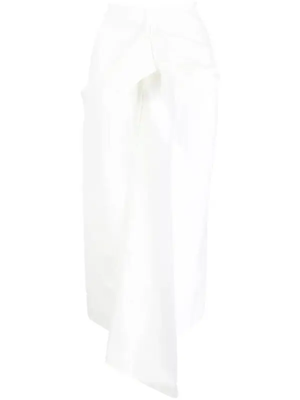 Maticevski Draped-detail Midi Skirt - White