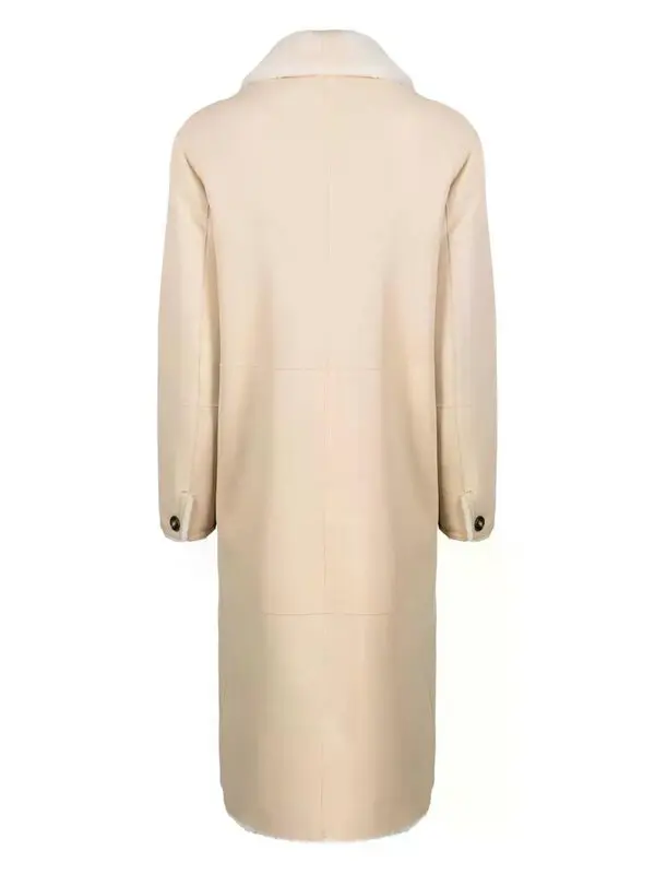 LISKA Sheepskin Button-up Coat