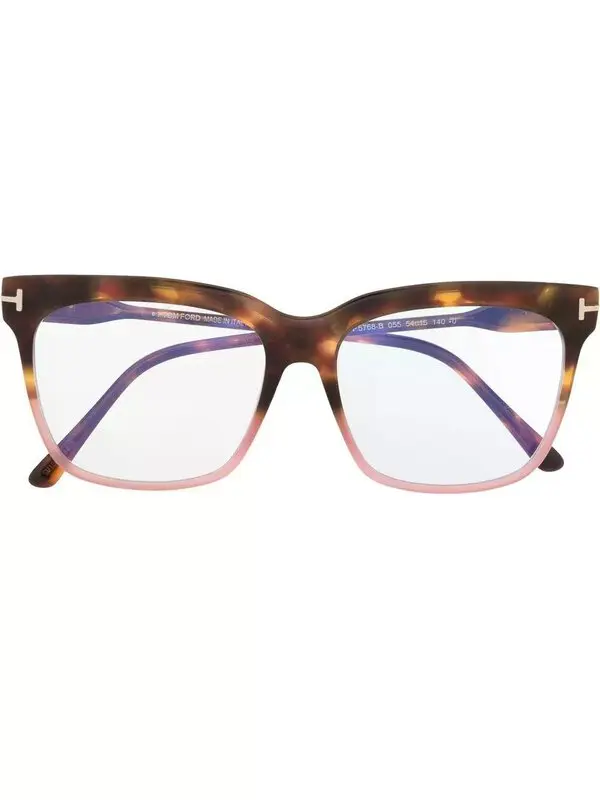 TOM FORD Wayfarer-frame Glasses - Brown