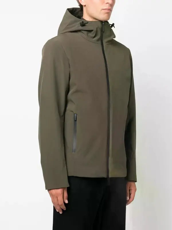 Woolrich Logo-patch Zip-up Hooded Jacket