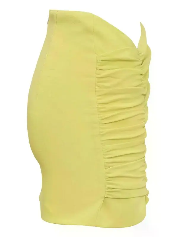 NINEMINUTES Draped Mini Skirt - Green