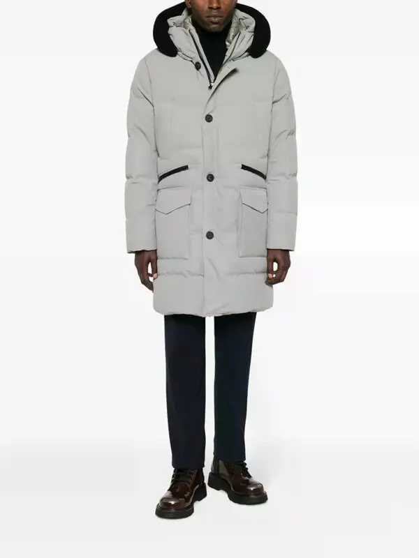 Woolrich Button-fastening Hooded Down Jacket