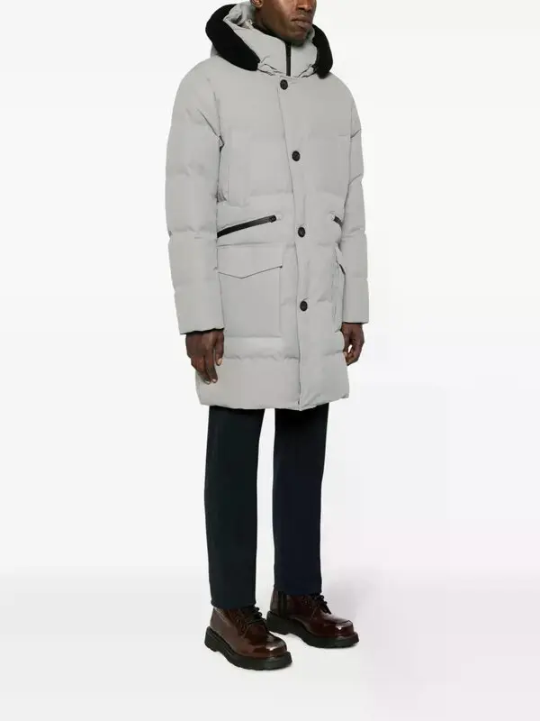 Woolrich Button-fastening Hooded Down Jacket