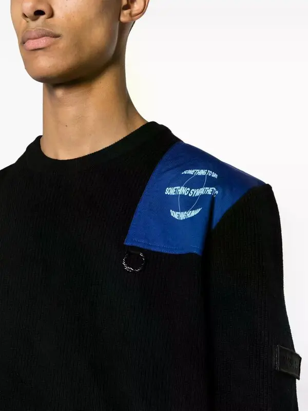 Raf Simons X Fred Perry Patch-details Wool Jumper