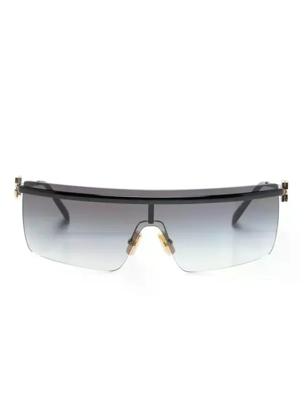 Miu Miu Rimless Shield-frame Sunglasses - Black