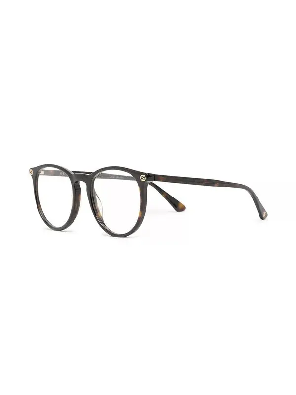 Gucci Tortoiseshell Round-frame Glasses