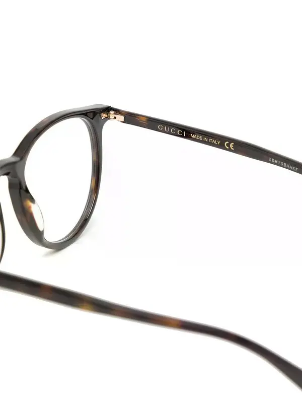 Gucci Tortoiseshell Round-frame Glasses