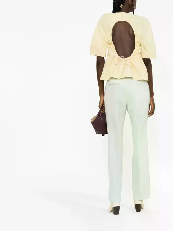 JIL SANDER Pressed-crease Tailored Trousers - Blue