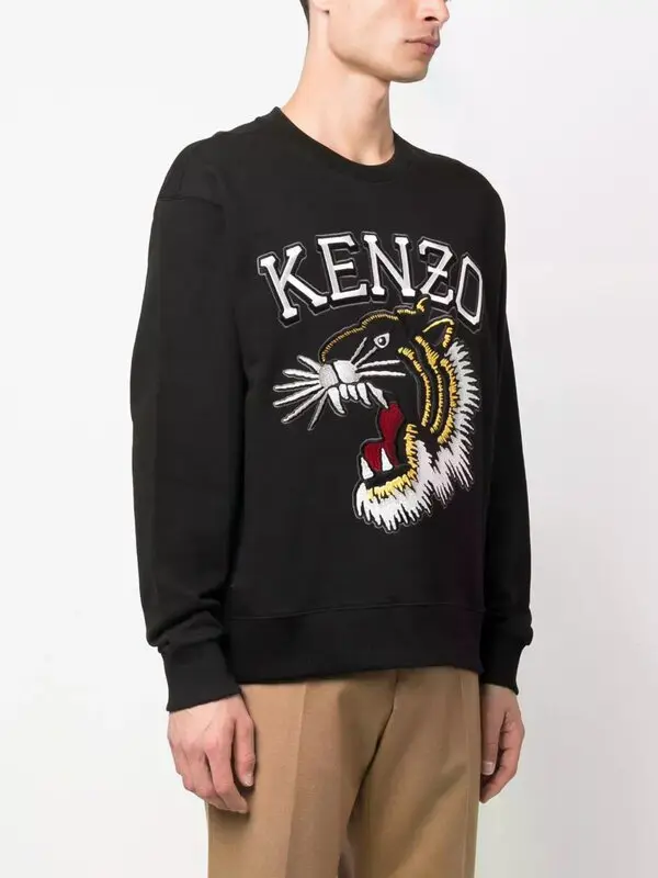 Kenzo Varsity Jungle Logo-embroidered Cotton Sweatshirt