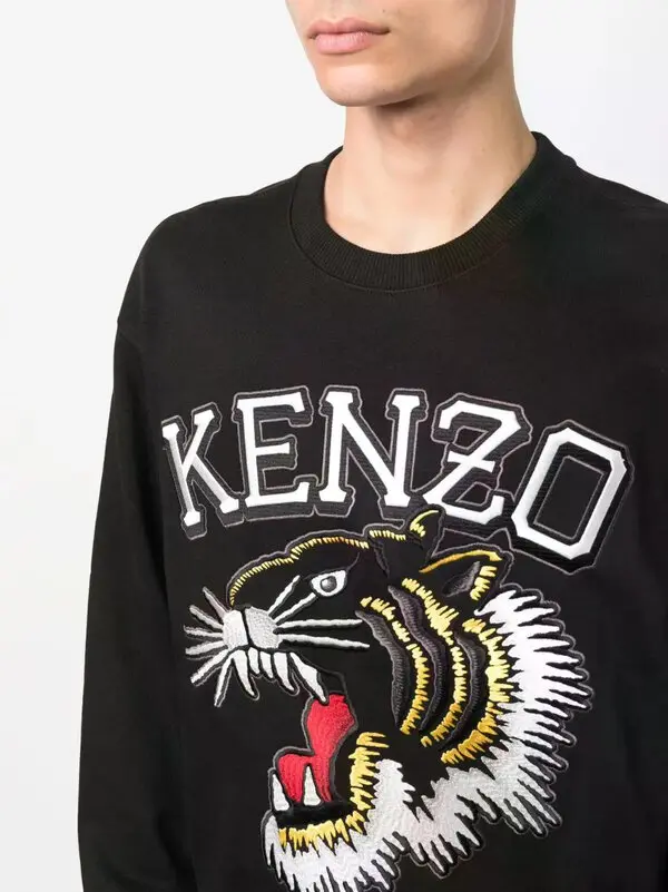 Kenzo Varsity Jungle Logo-embroidered Cotton Sweatshirt