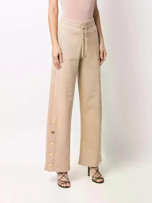 Balmain Side-button Detail Cotton Trousers